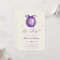 Whimsical Hand Drawn Disco Purple Any Age Birthday Invitation | Zazzle