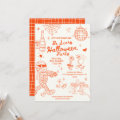 Whimsical Hand Drawn Doodle Halloween Party Invitation | Zazzle