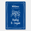 Whimsical Hand-drawn Floral Wedding Welcome Sign | Zazzle