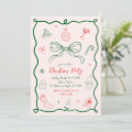 Whimsical Hand Drawn Fun French Christmas Party Invitation | Zazzle