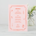 Whimsical Hand Drawn Fun Retro Wedding Menu | Zazzle