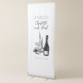 Whimsical Hand Lettered Illustrated Dinner Wedding Retractable Banner ...