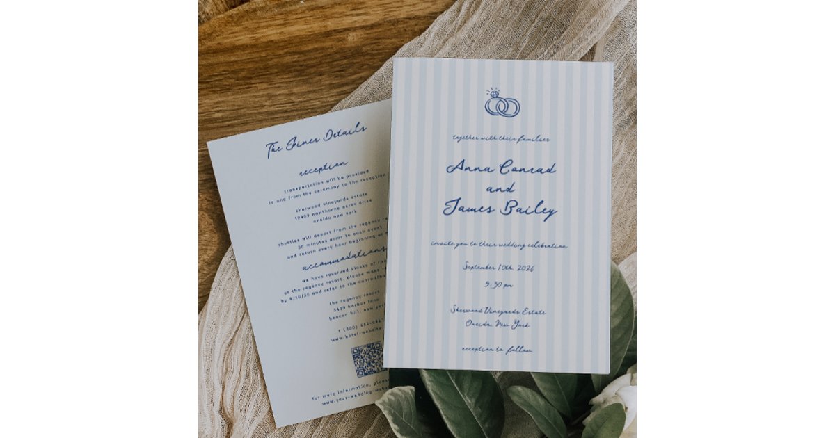 Whimsical Handwritten Wedding Invitation | Zazzle