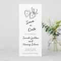 Whimsical Heart Locket Doodle Sketch Digital STD Invitation | Zazzle