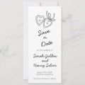 Whimsical Heart Locket Doodle Sketch Digital STD Invitation | Zazzle