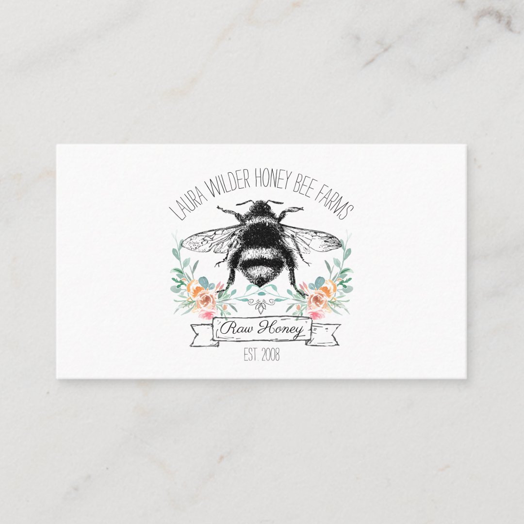 Whimsical Honey Bee Apiary Farm Beekeeper Business Card | Zazzle