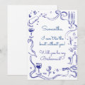 Whimsical Illustrated Doodle Bridesmaid Proposal Invitation | Zazzle