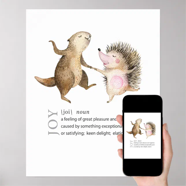 Whimsical Joy Definition Poster | Zazzle