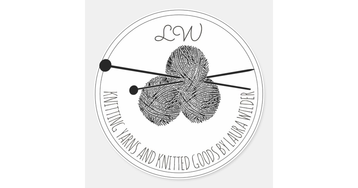 Whimsical Knitting Knitter Classic Round Sticker | Zazzle