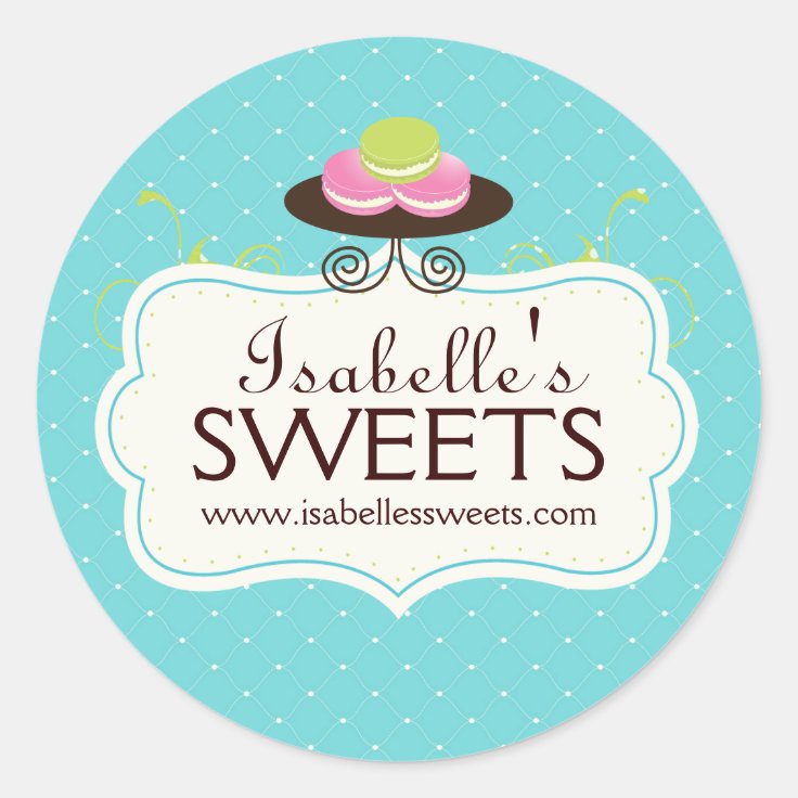 Whimsical Macaron Labels | Zazzle