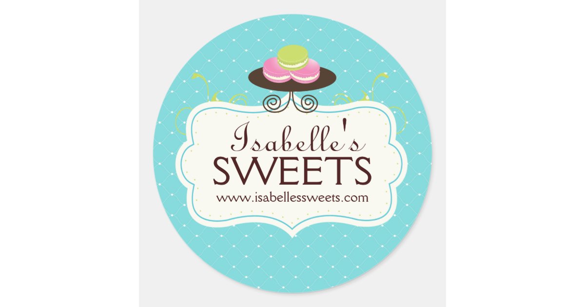 Whimsical Macaron Labels | Zazzle