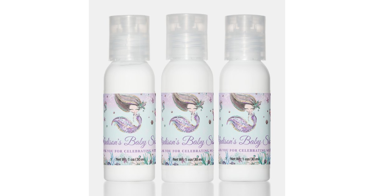 Whimsical Mermaid Under the Sea Baby Shower Favor Hand Lotion | Zazzle