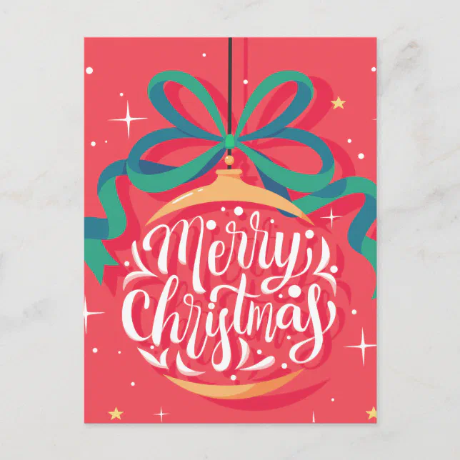 Whimsical Merry Christmas | Christmas Postcard | Zazzle