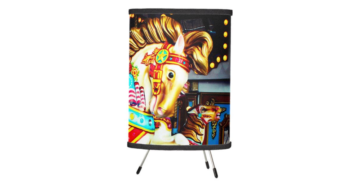 Whimsical Merry Go Round Carousel Horse Tripod Lamp | Zazzle
