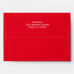 Whimsical Modern Birthday Cute Red Bandana Envelope | Zazzle