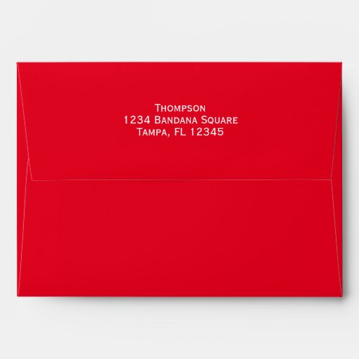 Whimsical Modern Birthday Cute Red Bandana Envelope | Zazzle