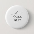 Whimsical Neutral Gender Reveal Team Boy Button | Zazzle