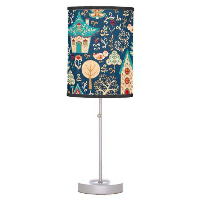 Whimsical Nordic Houses | Scandinavian Table Lamp | Zazzle