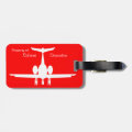 Whimsical Personalized Red Airplane Luggage Tag | Zazzle