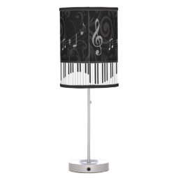 Whimsical Piano and Musical Notes Table Lamp | Zazzle