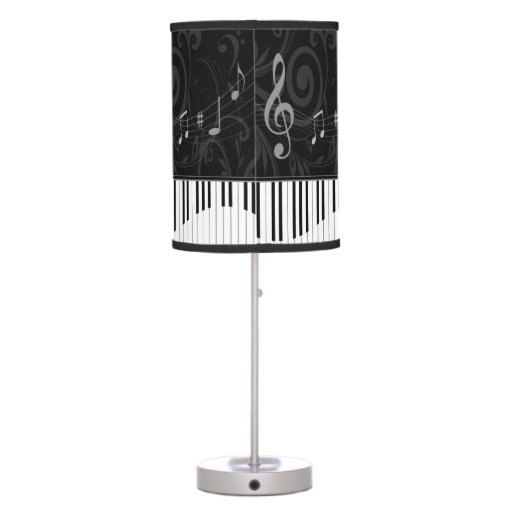 Whimsical Piano and Musical Notes Table Lamp | Zazzle