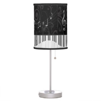 Whimsical Piano and Musical Notes Table Lamp | Zazzle