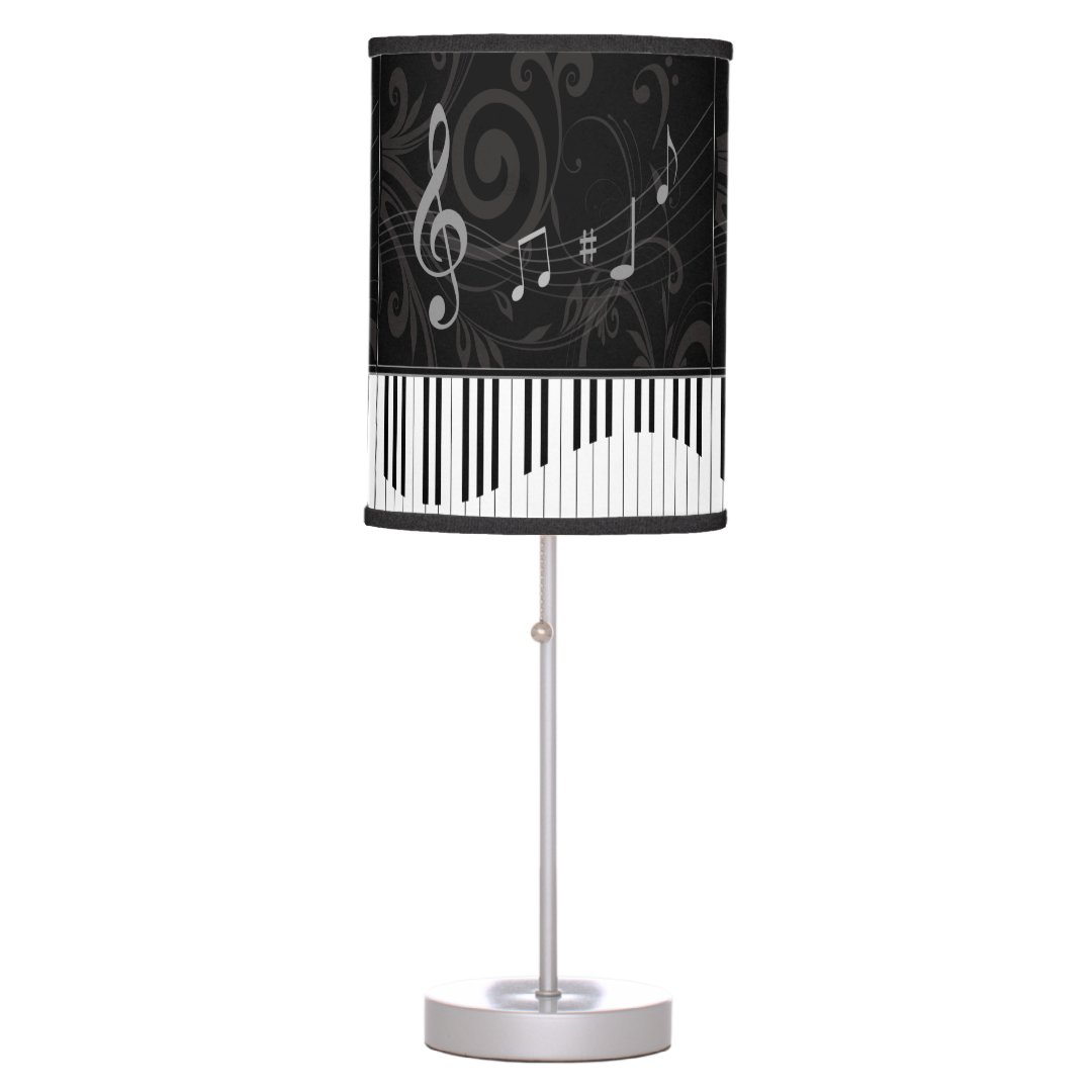 Whimsical Piano and Musical Notes Table Lamp | Zazzle