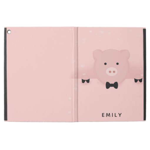 Whimsical Pink Pig Cute Farm Animal iPad Pro 12.9" Case | Zazzle
