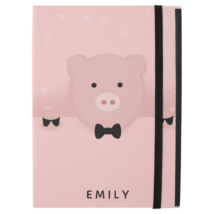 Whimsical Pink Pig Cute Farm Animal iPad Pro 12.9" Case | Zazzle