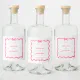 Whimsical Pink Wedding Liquor Bottle Label | Zazzle