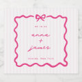 Whimsical Pink Wedding Liquor Bottle Label | Zazzle