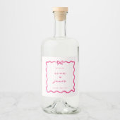 Whimsical Pink Wedding Liquor Bottle Label | Zazzle