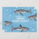 Whimsical Pool Party Ocean Swimming Sharks QR Code Invitation | Zazzle