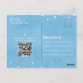 Whimsical Pool Party Sharks QR Code Social Media Postcard | Zazzle