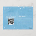 Whimsical Pool Party Sharks QR Code Social Media Postcard | Zazzle