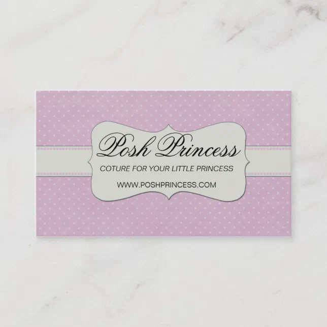 Whimsical Posh Princess Boutique Business Card | Zazzle