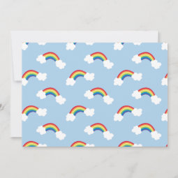 Whimsical Preppy Photo Girl Rainbow Birthday Party Invitation | Zazzle