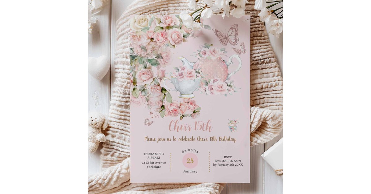 Whimsical Princess Fairytale Castle Pink Birthday Invitation | Zazzle