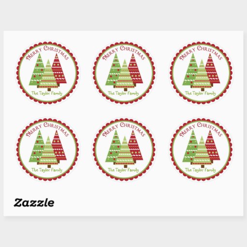 Whimsical Reindeer Christmas Holiday Stickers | Zazzle