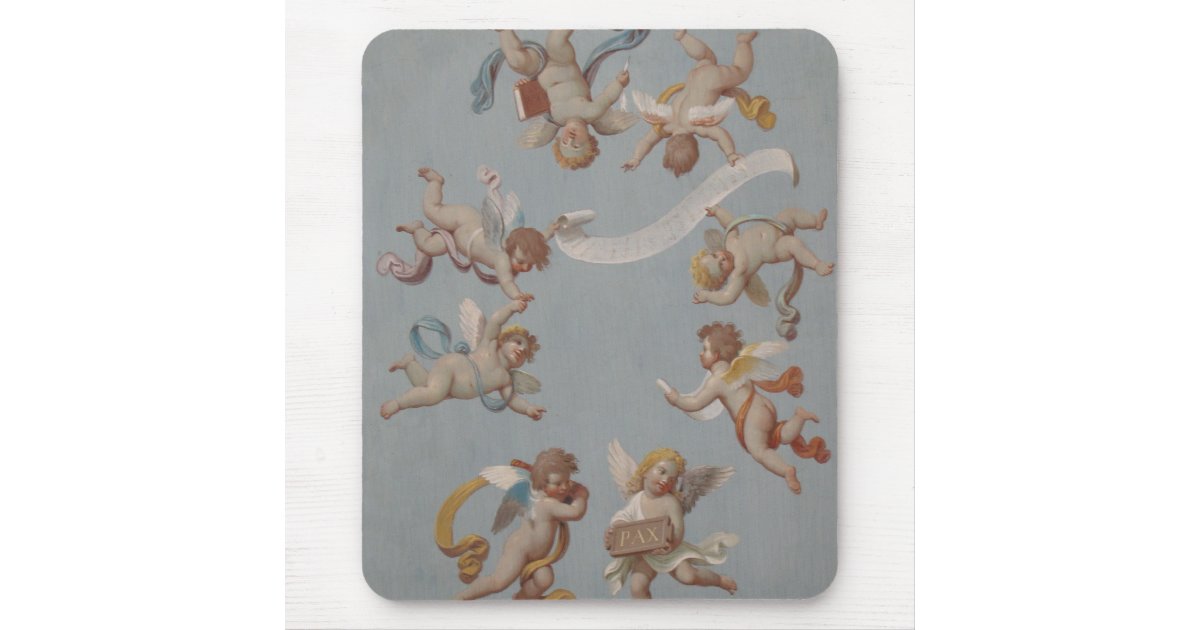Whimsical Renaissance Cherub Angels Mouse Pad | Zazzle