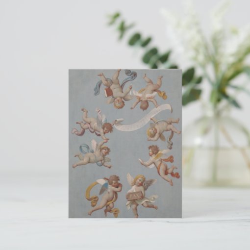 Whimsical Renaissance Cherub Angels Postcard | Zazzle
