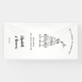 Whimsical Retro Doodle Art | Wedding Welcome Banner | Zazzle