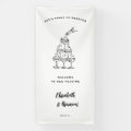 Whimsical Retro Doodle Art | Wedding Welcome Banner | Zazzle