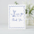 Whimsical Scribble Doodle Hand Drawn Bridal Shower Thank You Card | Zazzle