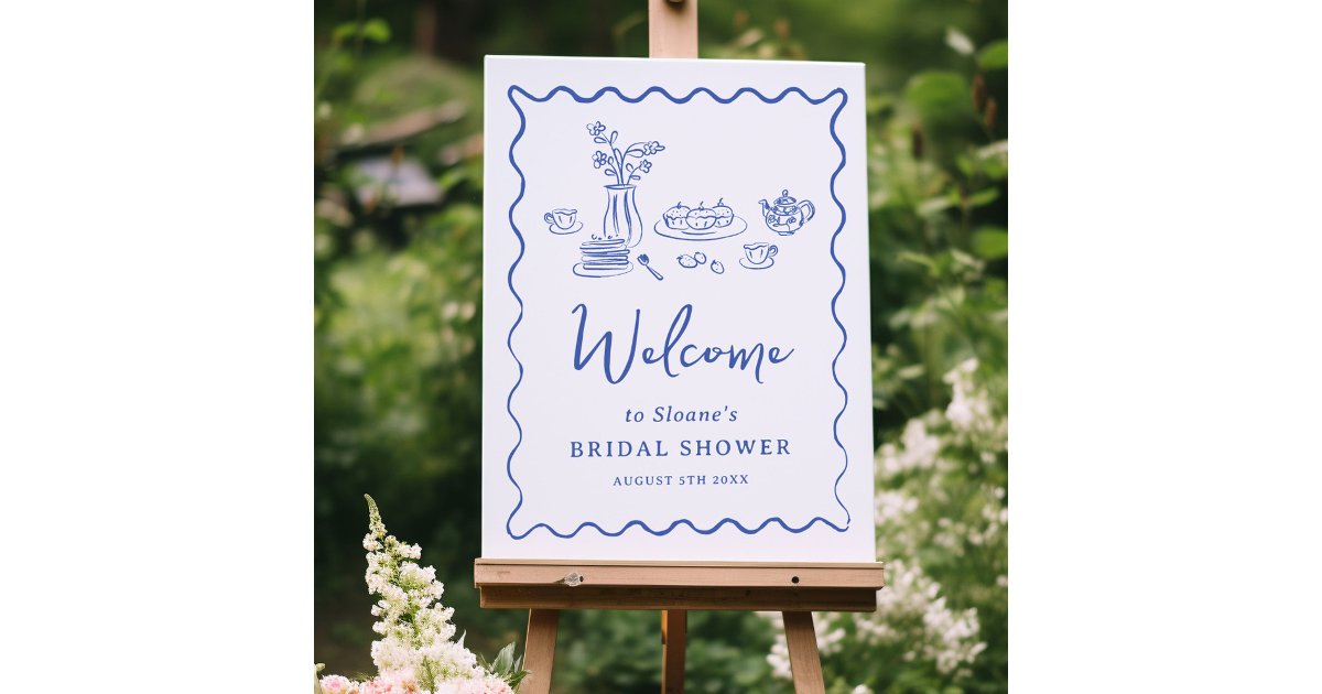 Whimsical Scribble Doodle Hand Drawn Welcome Sign | Zazzle
