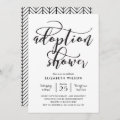 Whimsical Script Adoption Baby Shower Invitation | Zazzle