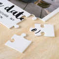 Whimsical Script Photo Save the Date Black Jigsaw Puzzle | Zazzle