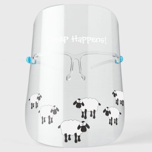 Whimsical Sheep Face Shield | Zazzle