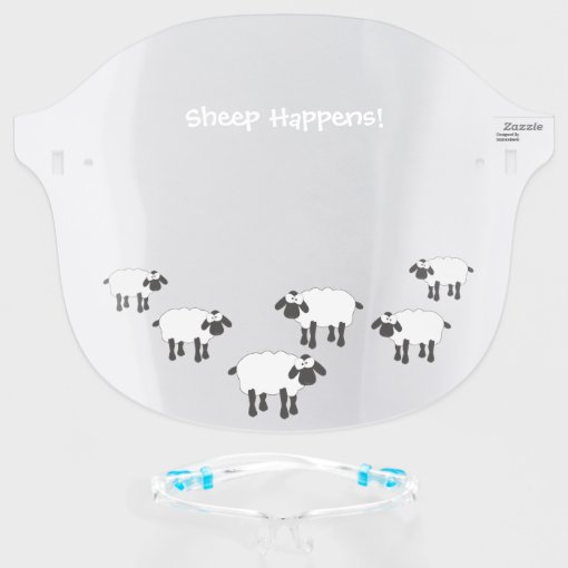 Whimsical Sheep Face Shield | Zazzle