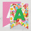 Whimsical Spring Flowers Garden DIY Bunting Banner | Zazzle